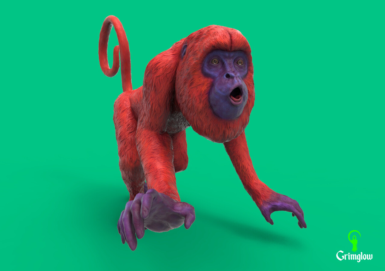 ArtStation - Howler monkey (Red) | Resources