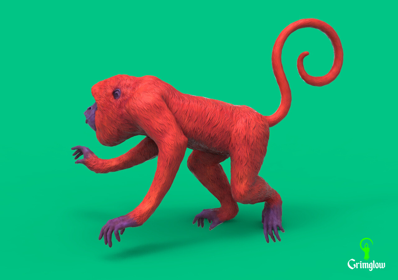 ArtStation - Howler monkey (Red) | Resources