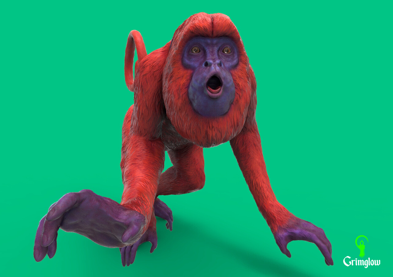 ArtStation - Howler monkey (Red) | Resources