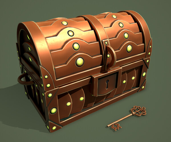 ArtStation - Bronze chest | Game Assets
