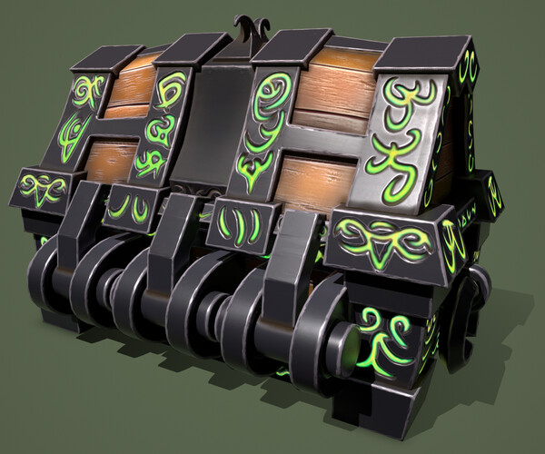 ArtStation - Rune chest and ingots | Game Assets