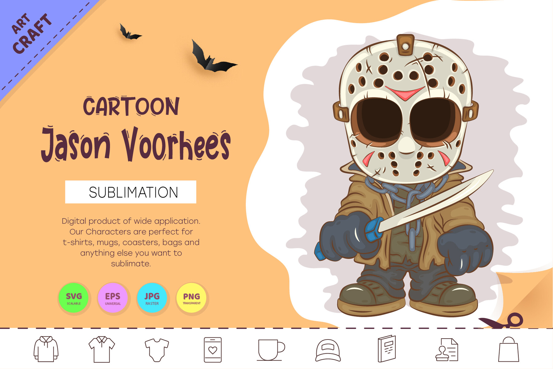 ArtStation - Halloween Mascot Jason Voorhees. T-Shirt. | Artworks