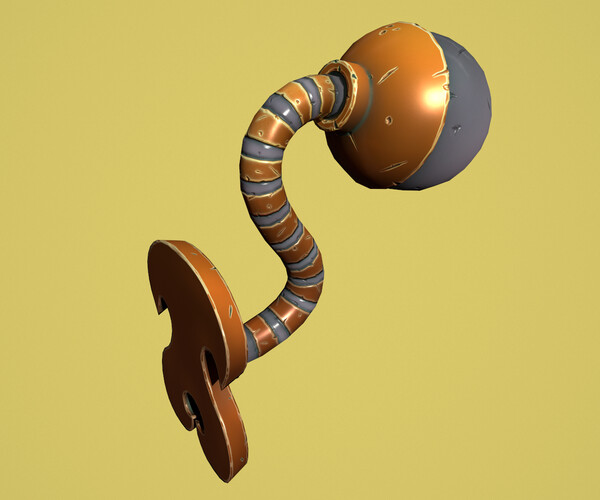 ArtStation - Bronze wall lamp | Game Assets