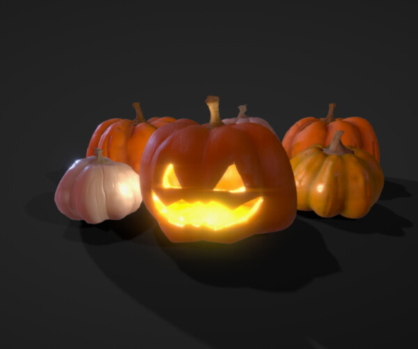 ArtStation - Pumpkin Variety Pack and Jackolantern Bundle | Game Assets