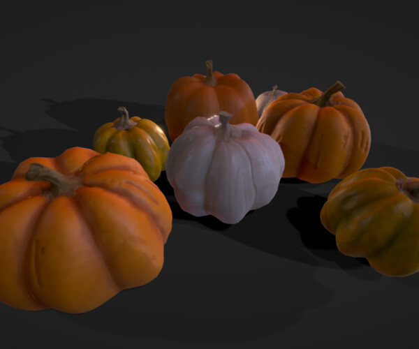 ArtStation - Pumpkin Variety Pack and Jackolantern Bundle | Game Assets