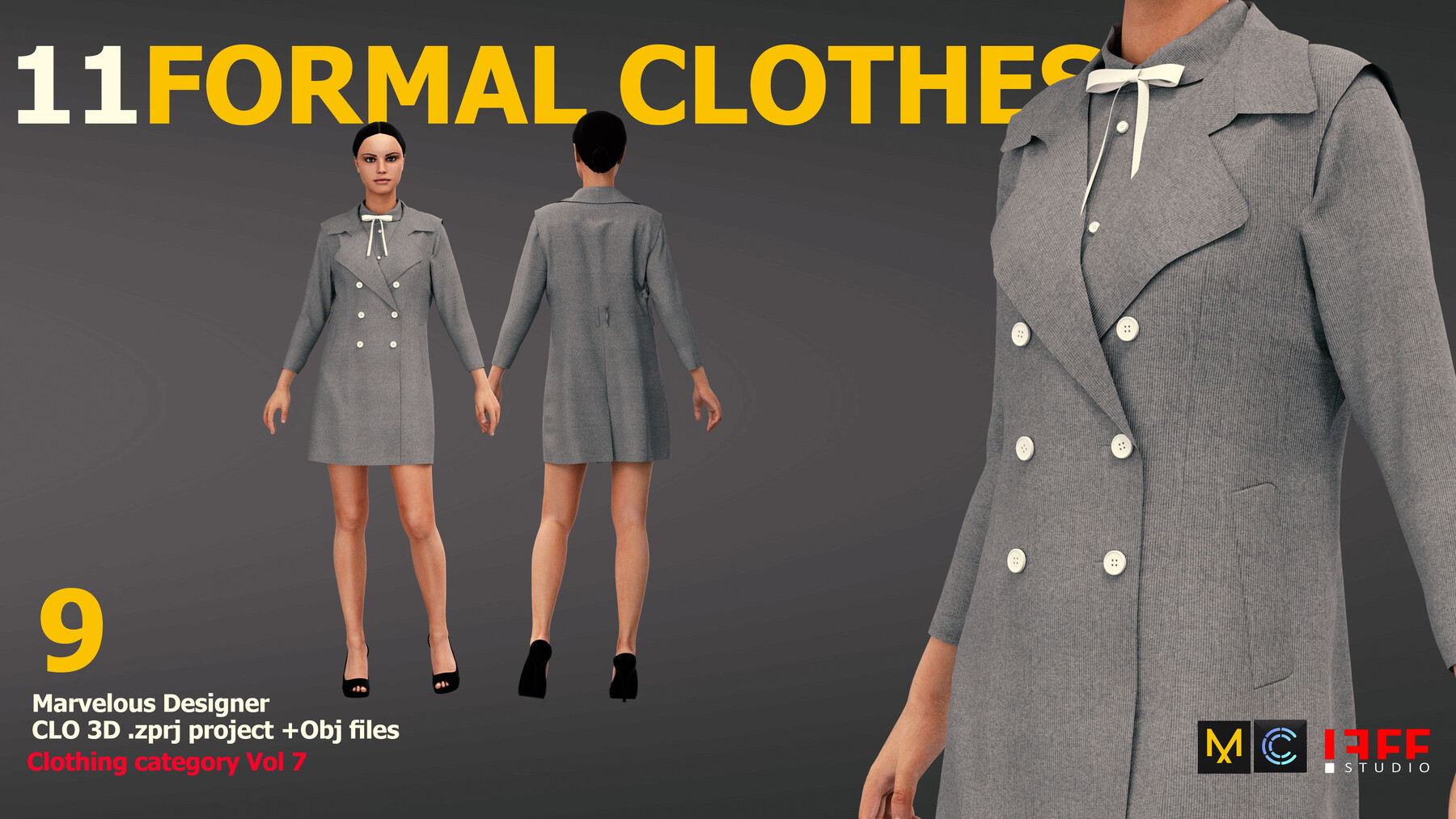 ArtStation - 11 FORMAL CLOTHES . SUIT / PANTSUIT / UNIFORM (Projects ...