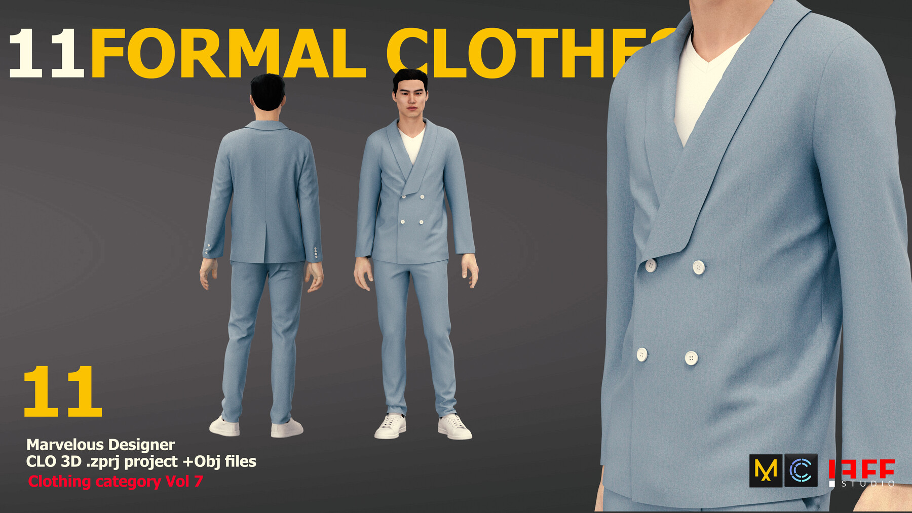 ArtStation - 11 FORMAL CLOTHES . SUIT / PANTSUIT / UNIFORM (Projects ...