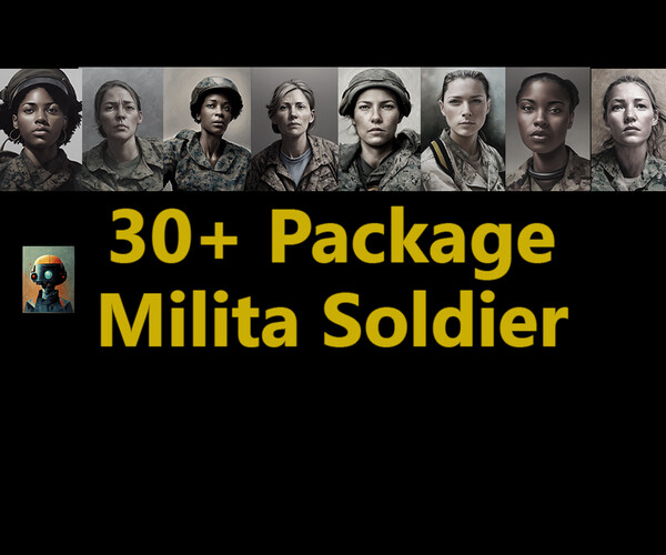 ArtStation - Milia Soldier NPC art portrait (Women) - 30 pack | Game Assets