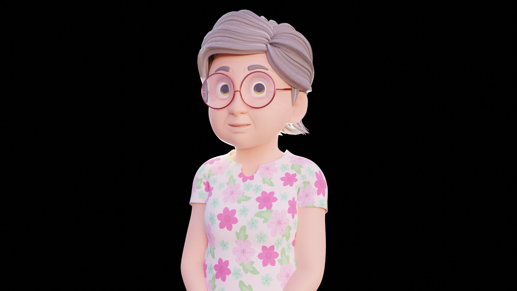 ArtStation - Cartoon Grandma - Fully rigged | Game Assets