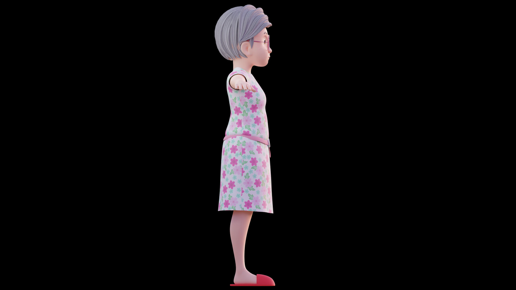 ArtStation - Cartoon Grandma - Fully rigged | Game Assets