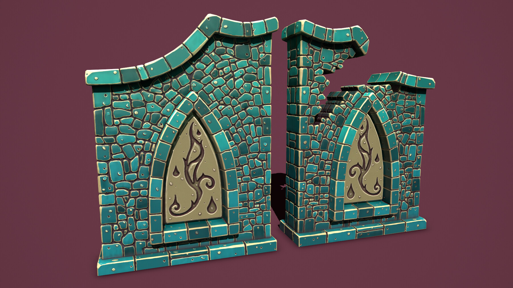 ArtStation - Fantasy wall 1 | Game Assets