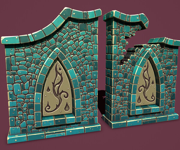 ArtStation - Fantasy wall 1 | Game Assets