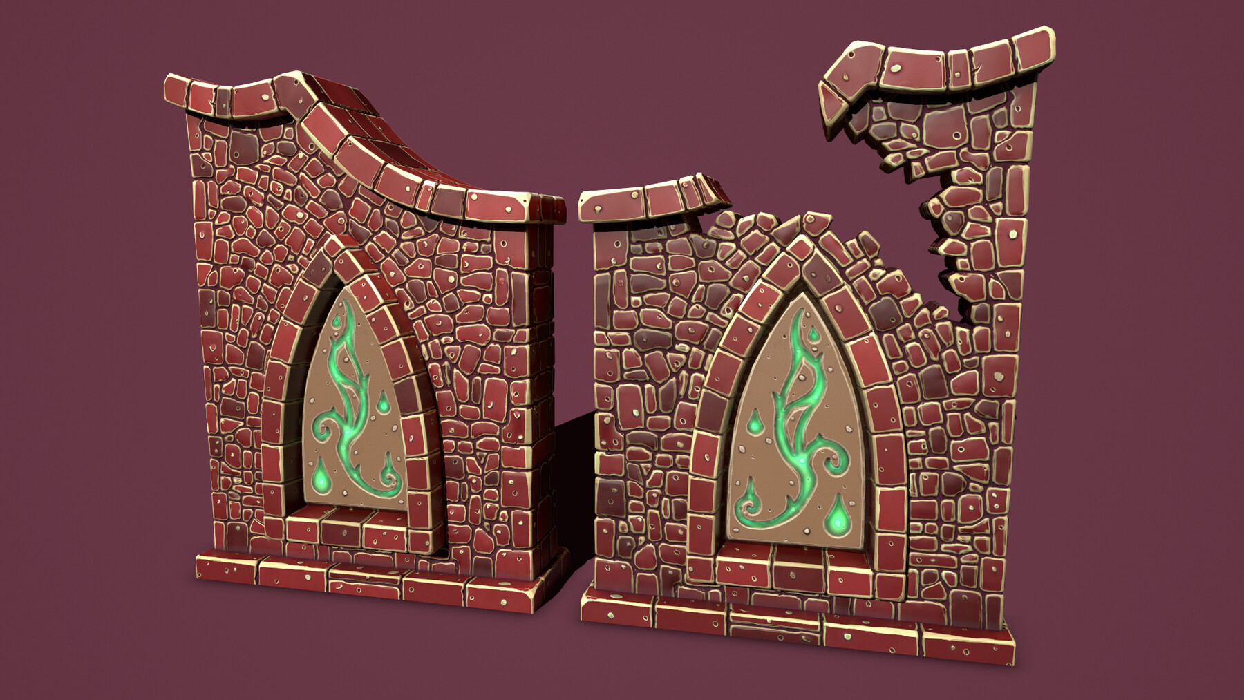 ArtStation - Fantasy wall 1 | Game Assets