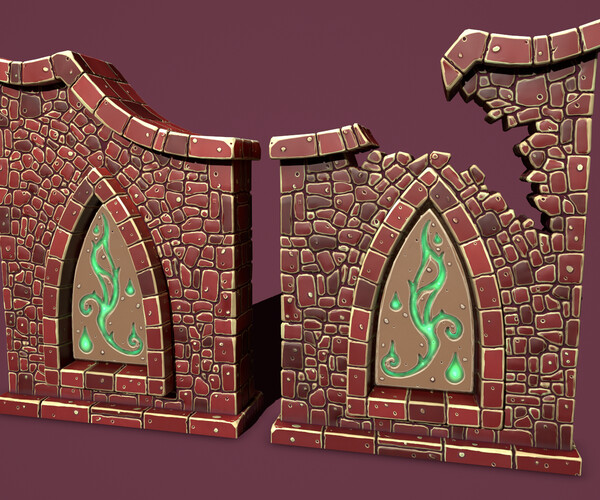 ArtStation - Fantasy wall 1 | Game Assets