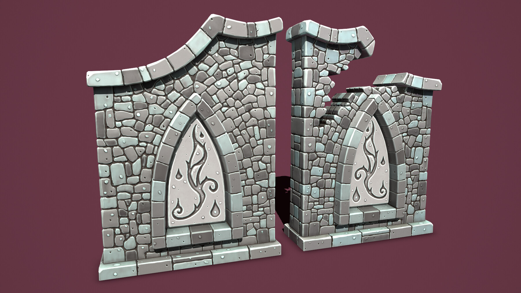 ArtStation - Fantasy wall 1 | Game Assets