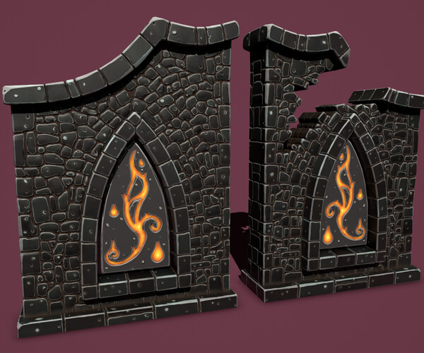 ArtStation - Fantasy wall 1 | Game Assets