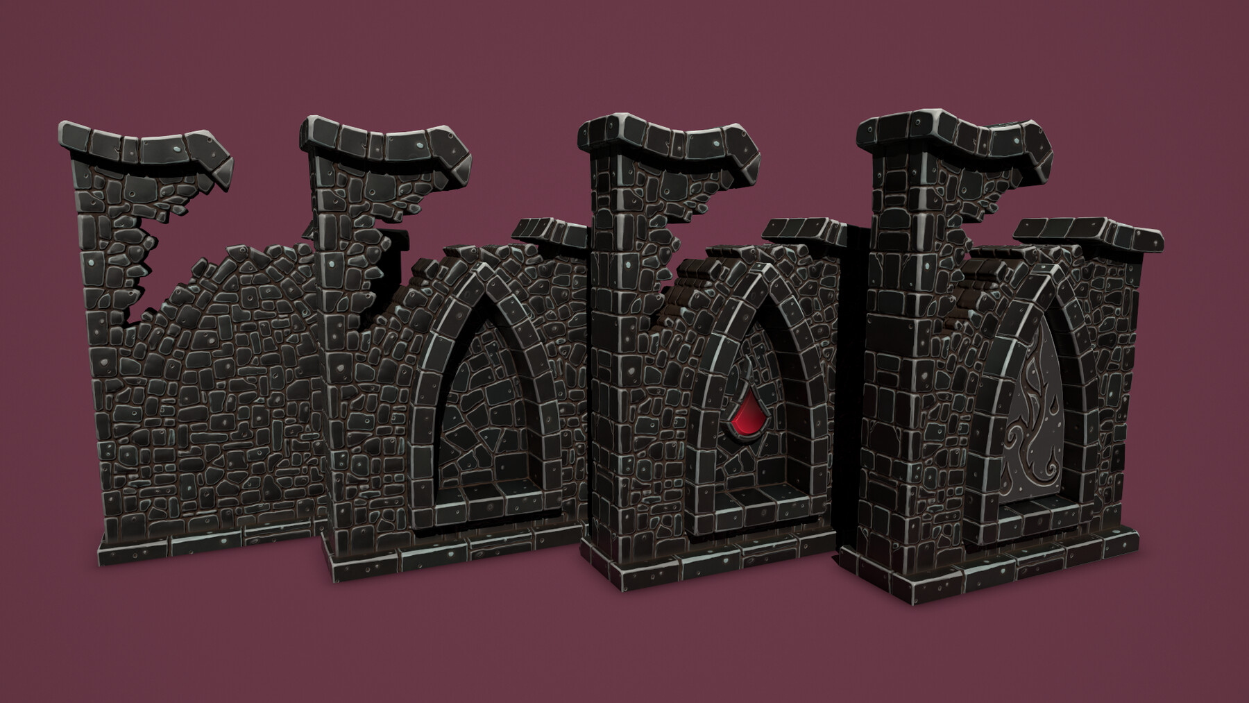 ArtStation - Fantasy wall 1 | Game Assets