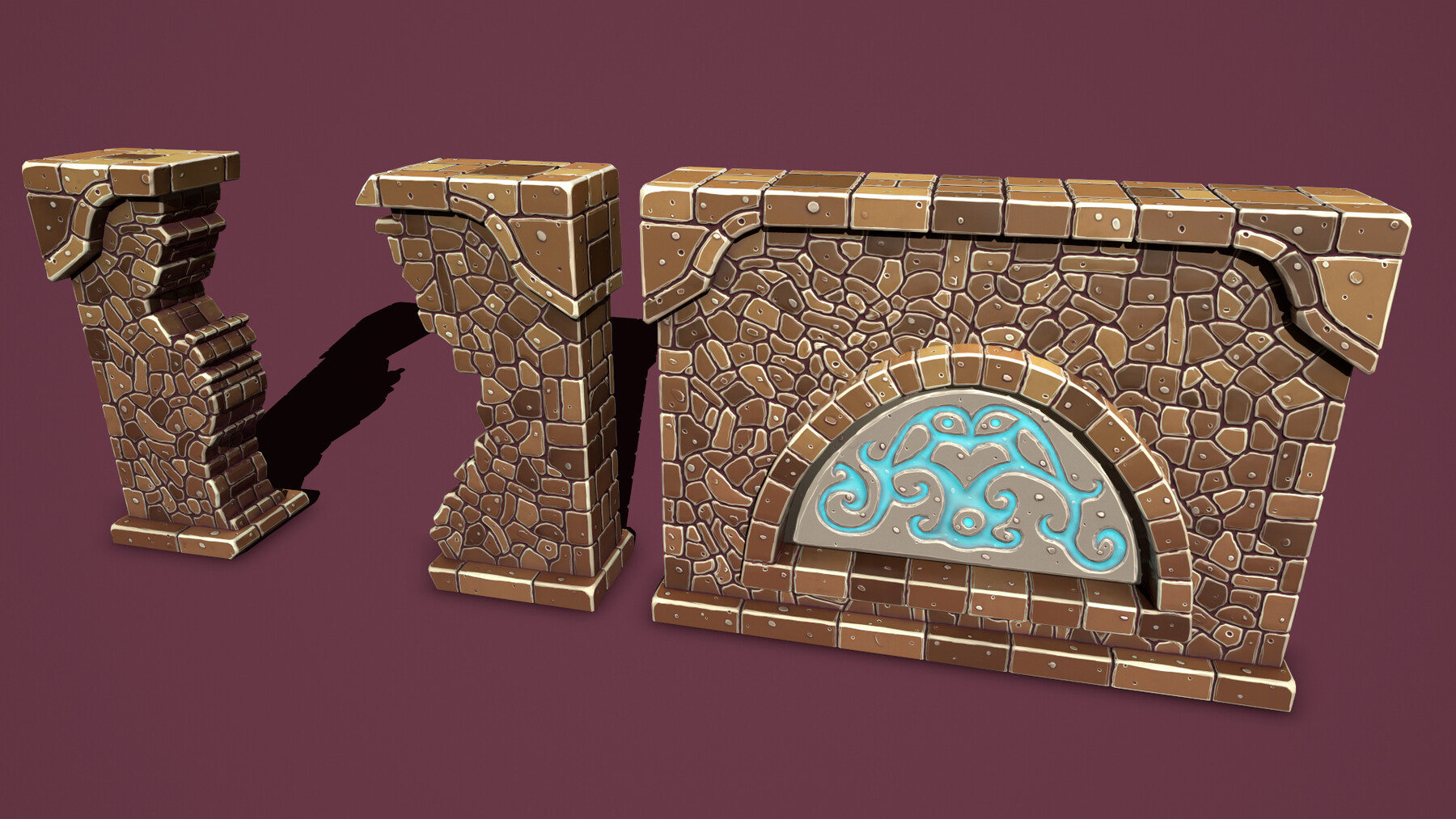 ArtStation - Fantasy wall 2 | Game Assets