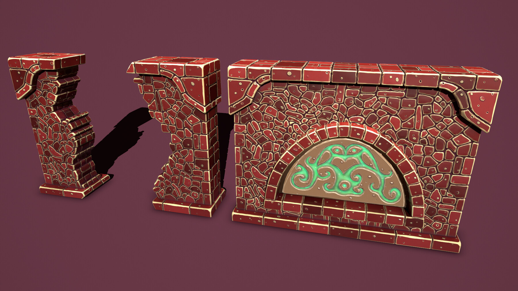 ArtStation - Fantasy wall 2 | Game Assets