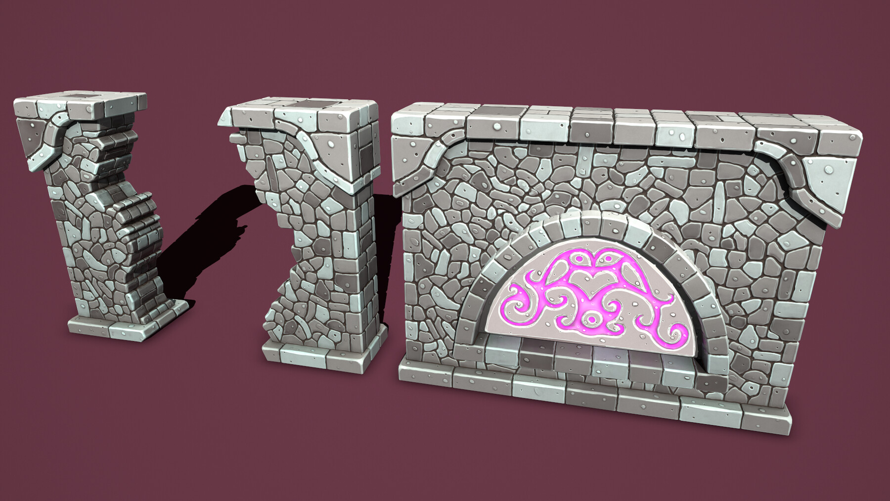 ArtStation - Fantasy wall 2 | Game Assets