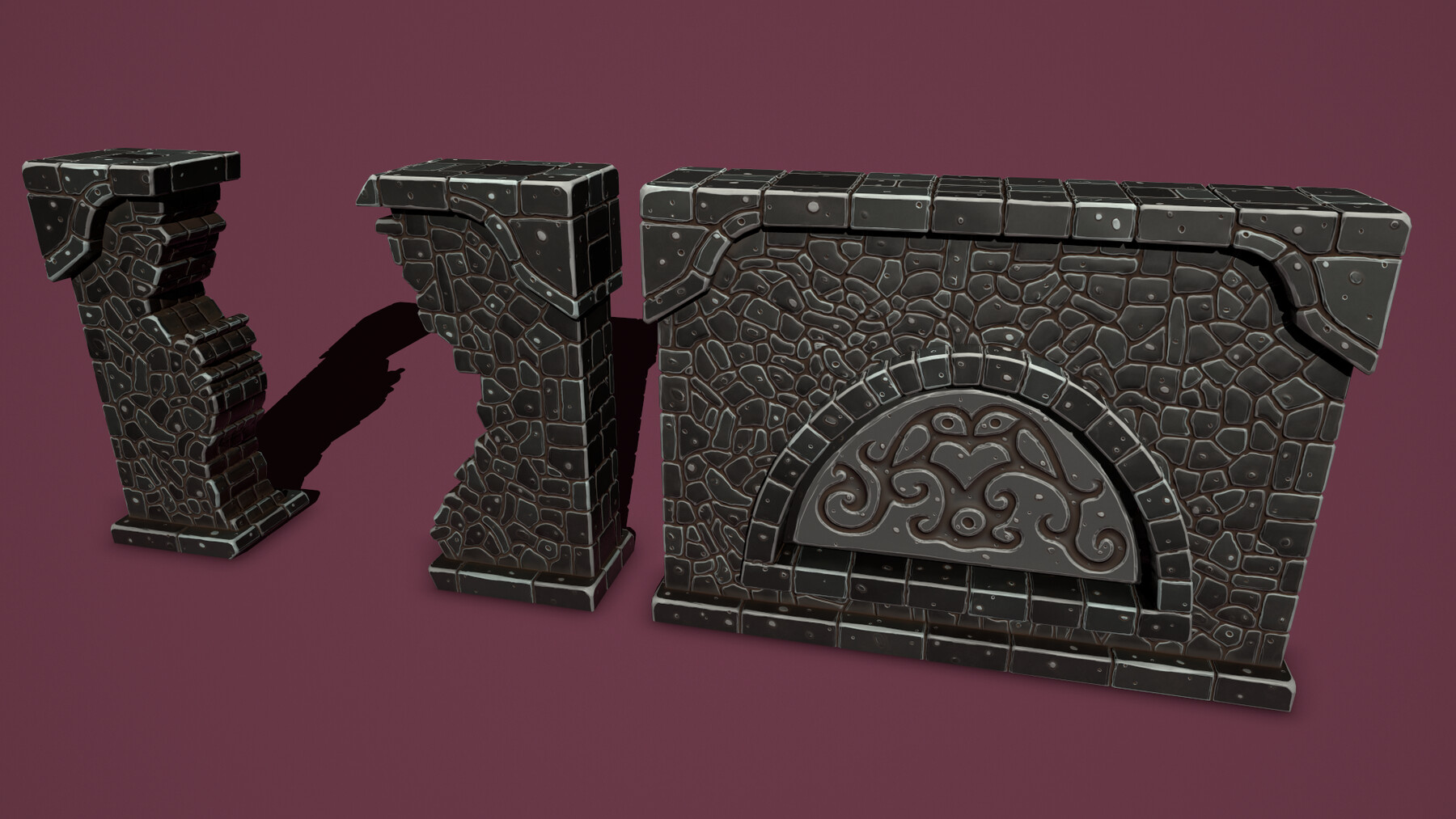 ArtStation - Fantasy wall 2 | Game Assets