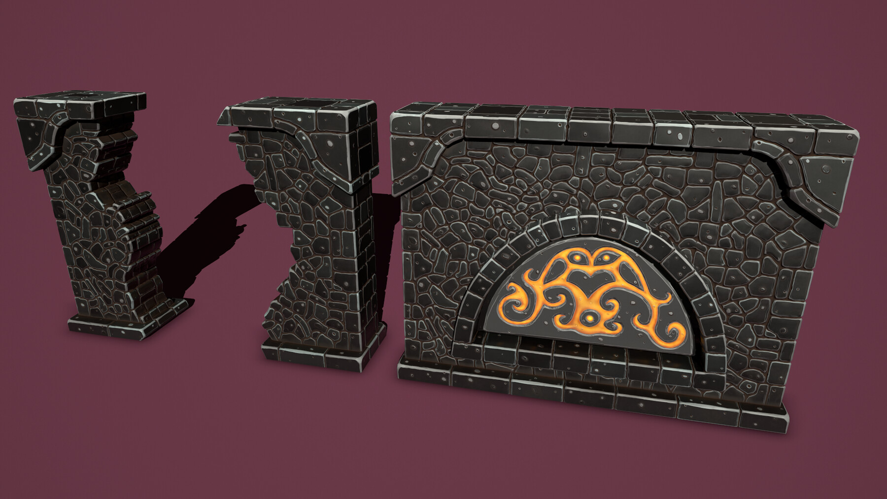 ArtStation - Fantasy wall 2 | Game Assets