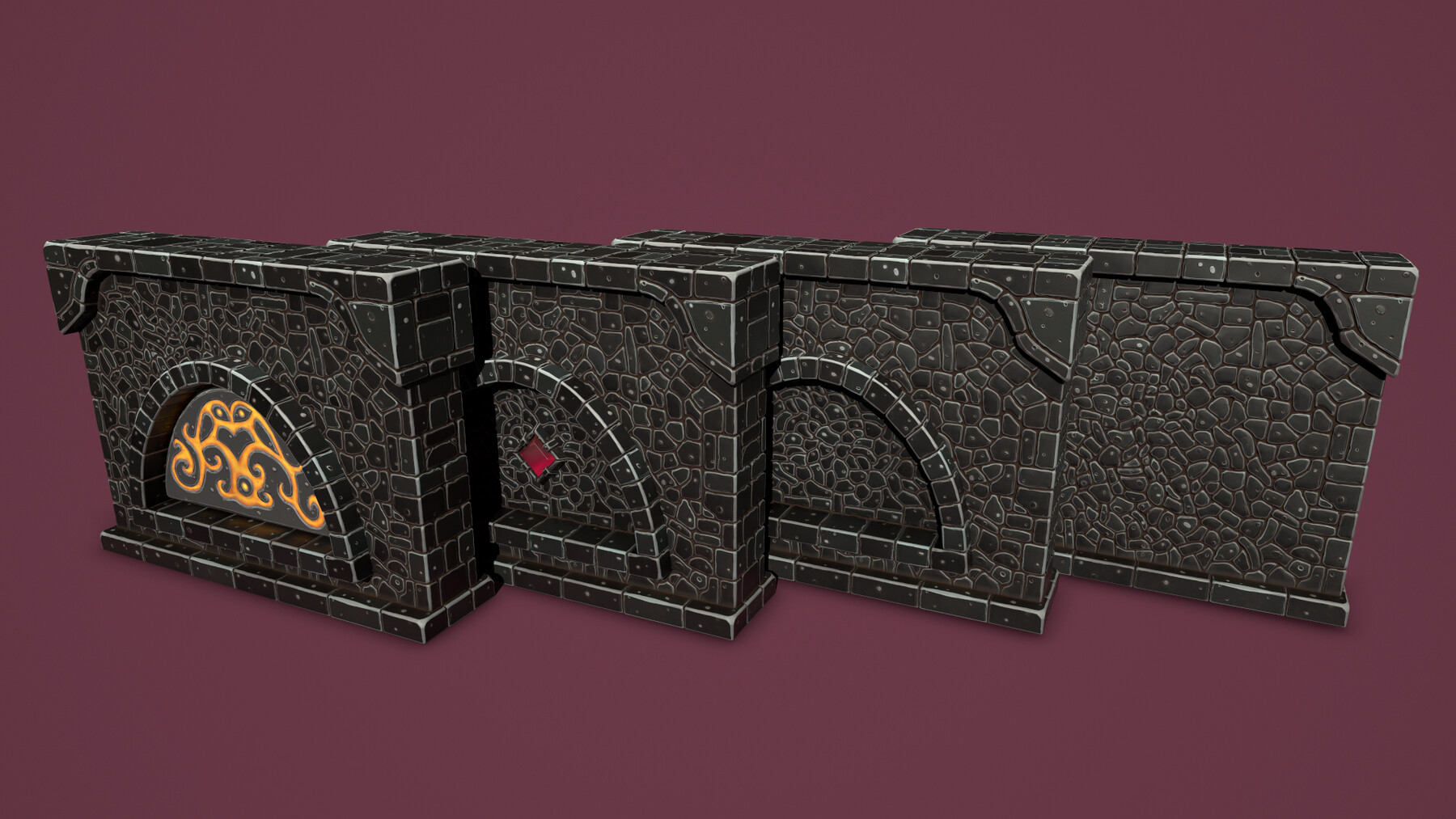 ArtStation - Fantasy wall 2 | Game Assets