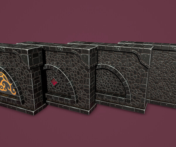 ArtStation - Fantasy wall 2 | Game Assets