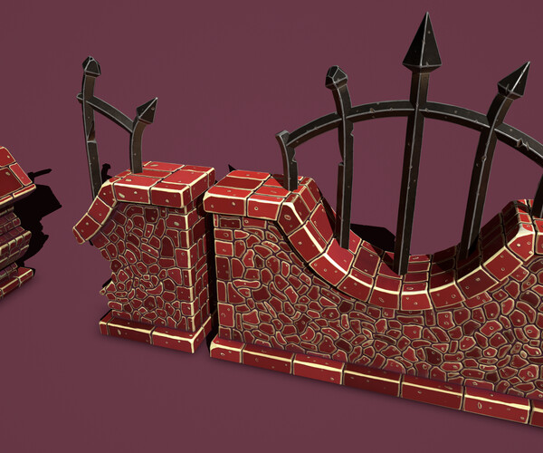 ArtStation - Fantasy wall 3 | Game Assets
