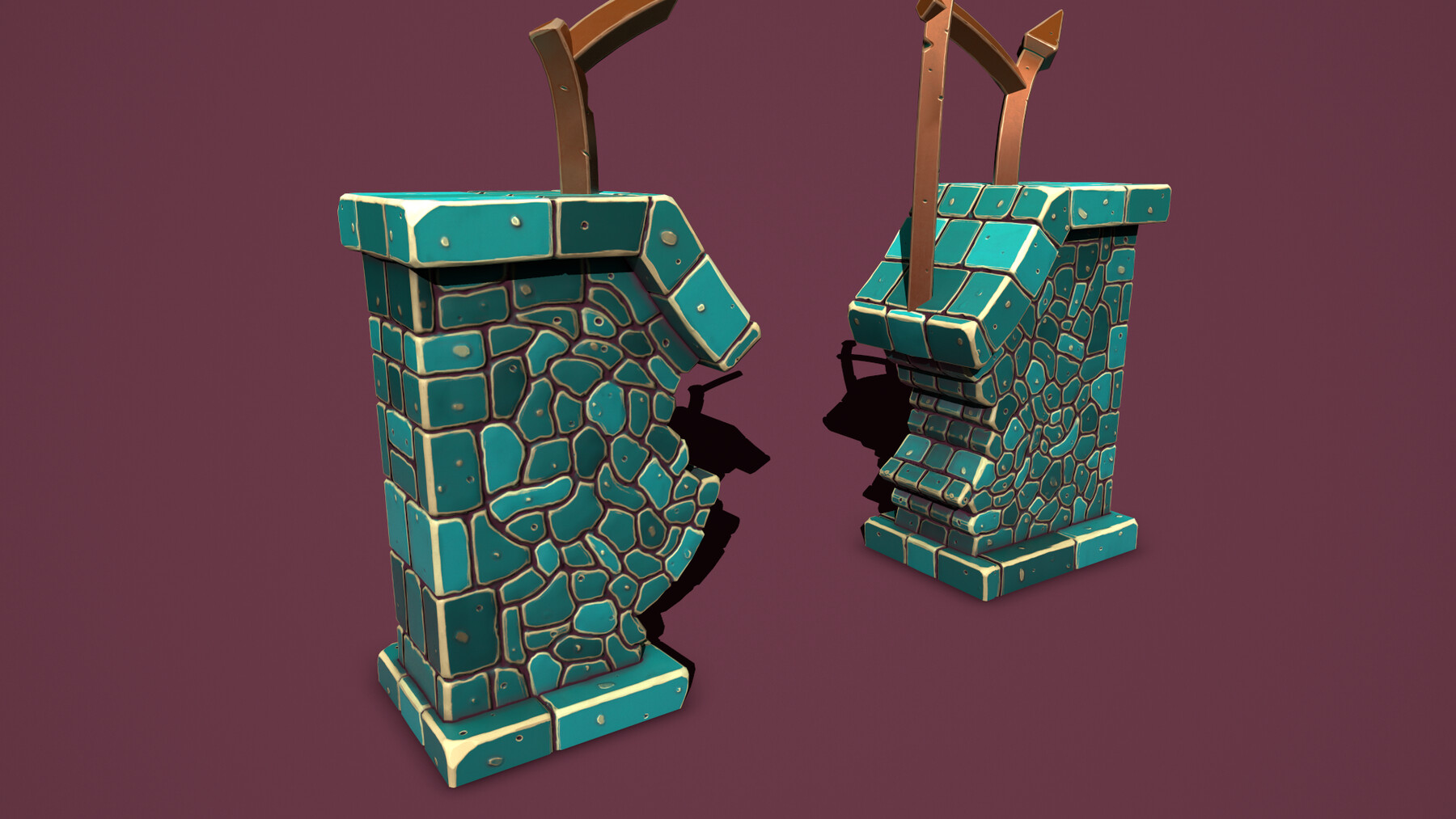 ArtStation - Fantasy wall 3 | Game Assets