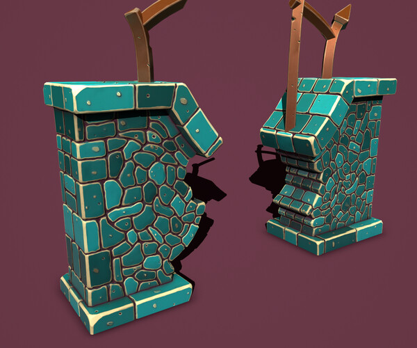 ArtStation - Fantasy wall 3 | Game Assets