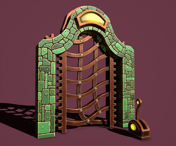 ArtStation - Fantasy gate | Game Assets