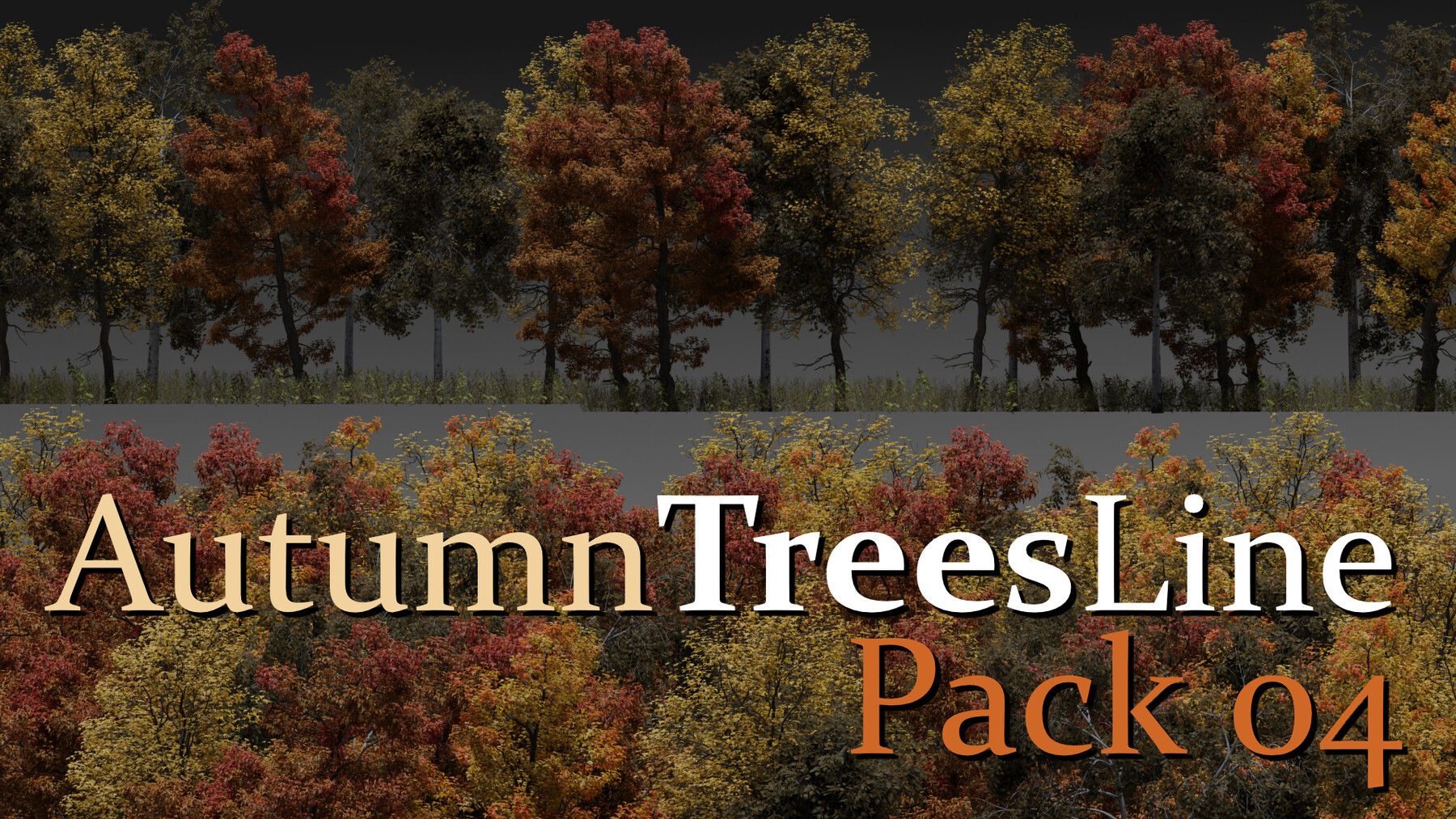 ArtStation - Autumn Trees Line, Trees Horizon, PNG, Cutout, Pack 04 ...