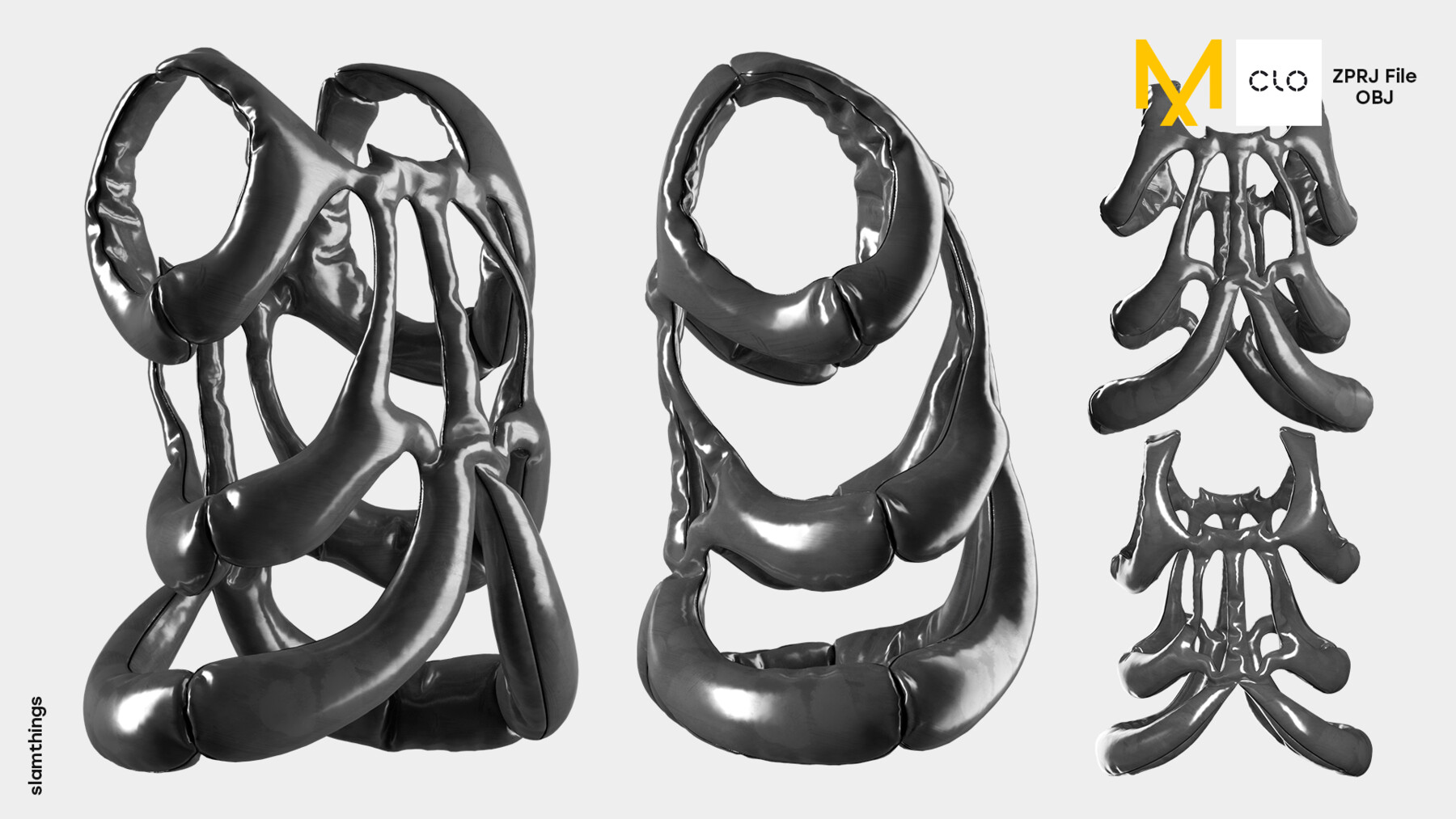 ArtStation - Streetwear Vest Skeleton Puffer #002 - Clo 3D / Marvelous ...