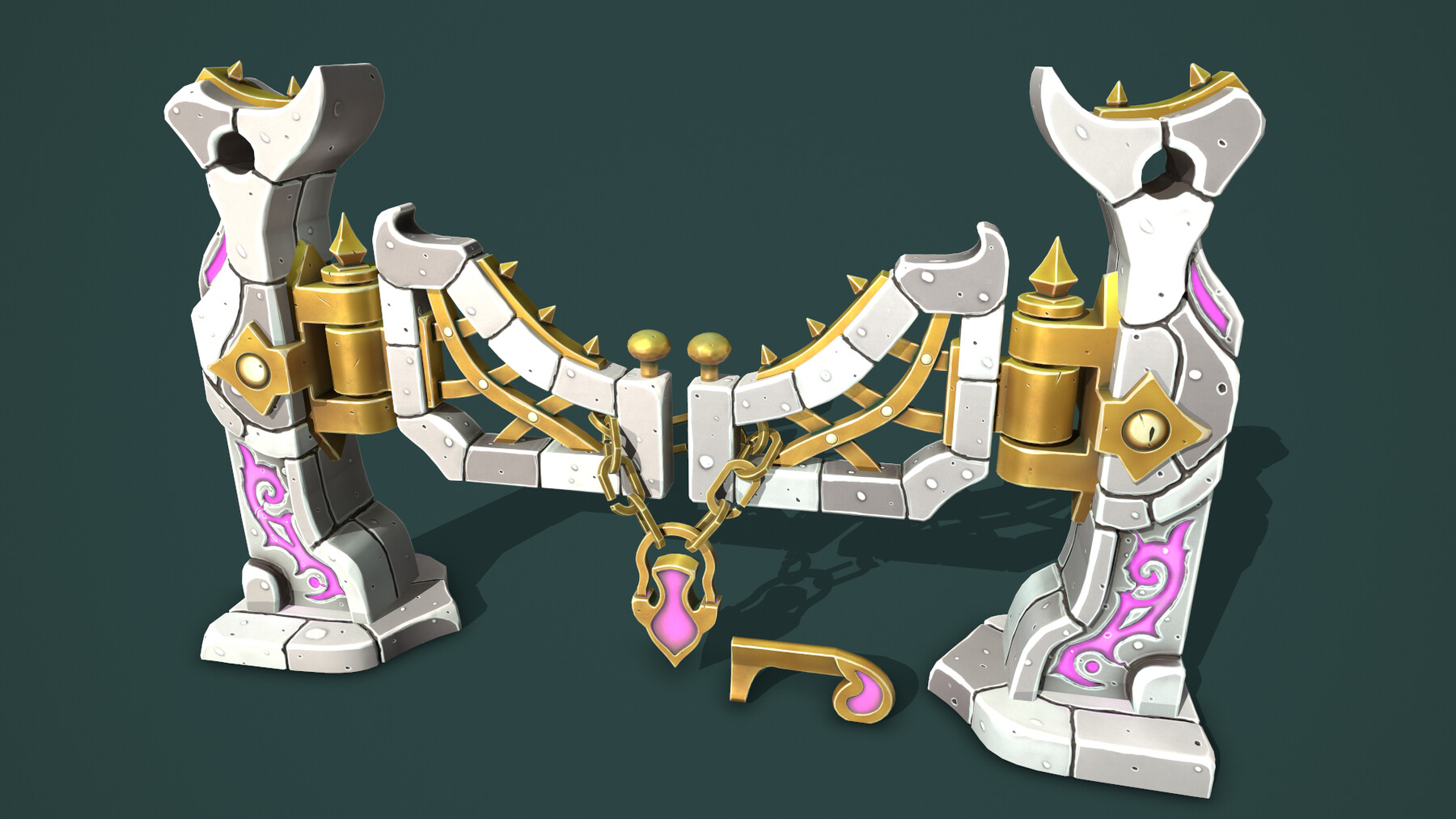 ArtStation - Fantasy fence door | Game Assets