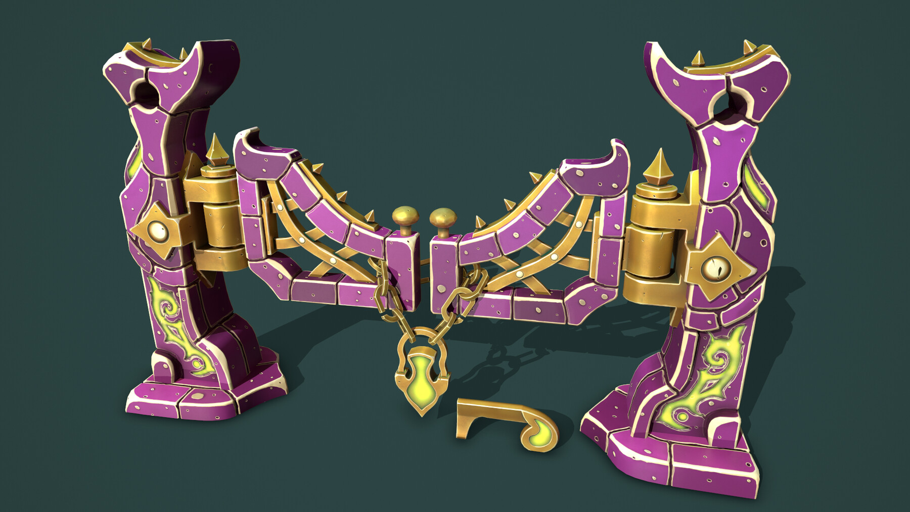 ArtStation - Fantasy fence door | Game Assets