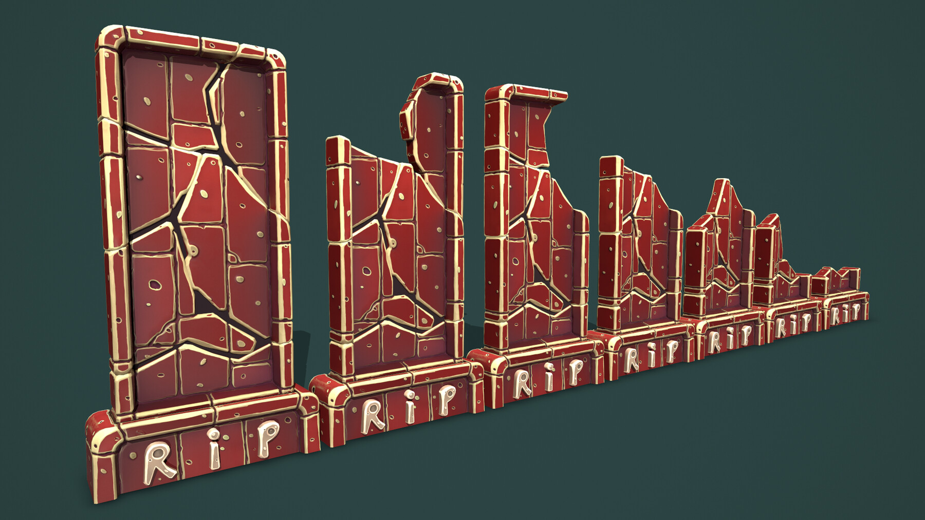 ArtStation - Gravestone rectangular | Game Assets