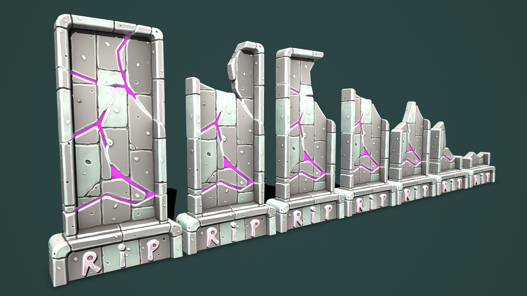 ArtStation - Gravestone rectangular | Game Assets