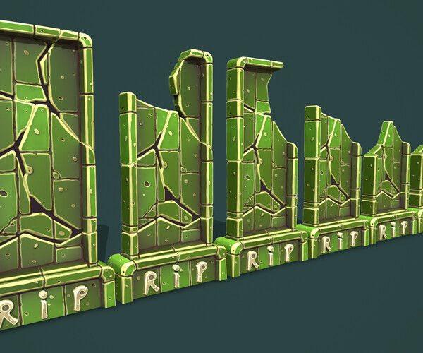 ArtStation - Gravestone rectangular | Game Assets