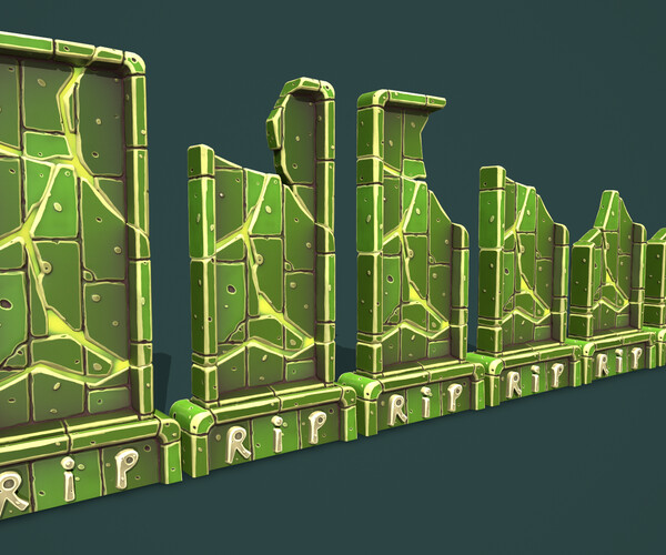 ArtStation - Gravestone rectangular | Game Assets
