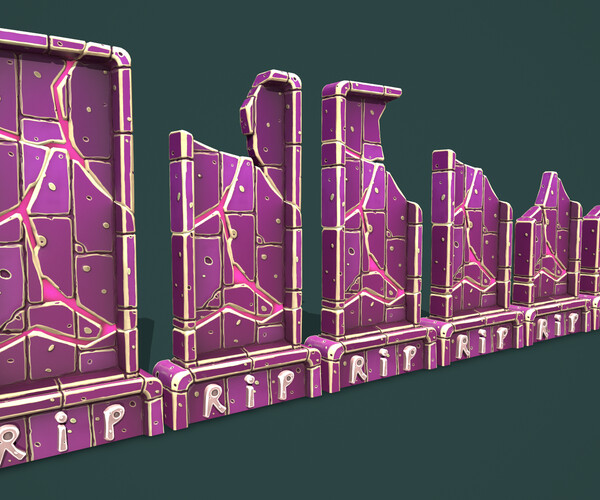 ArtStation - Gravestone rectangular | Game Assets
