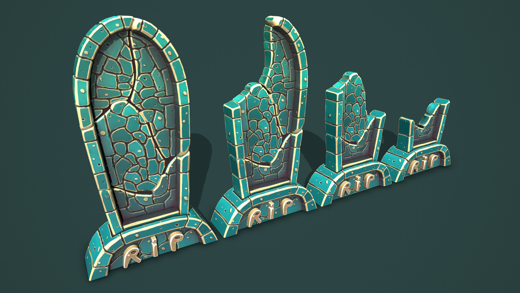 ArtStation - Gravestone rounded | Game Assets