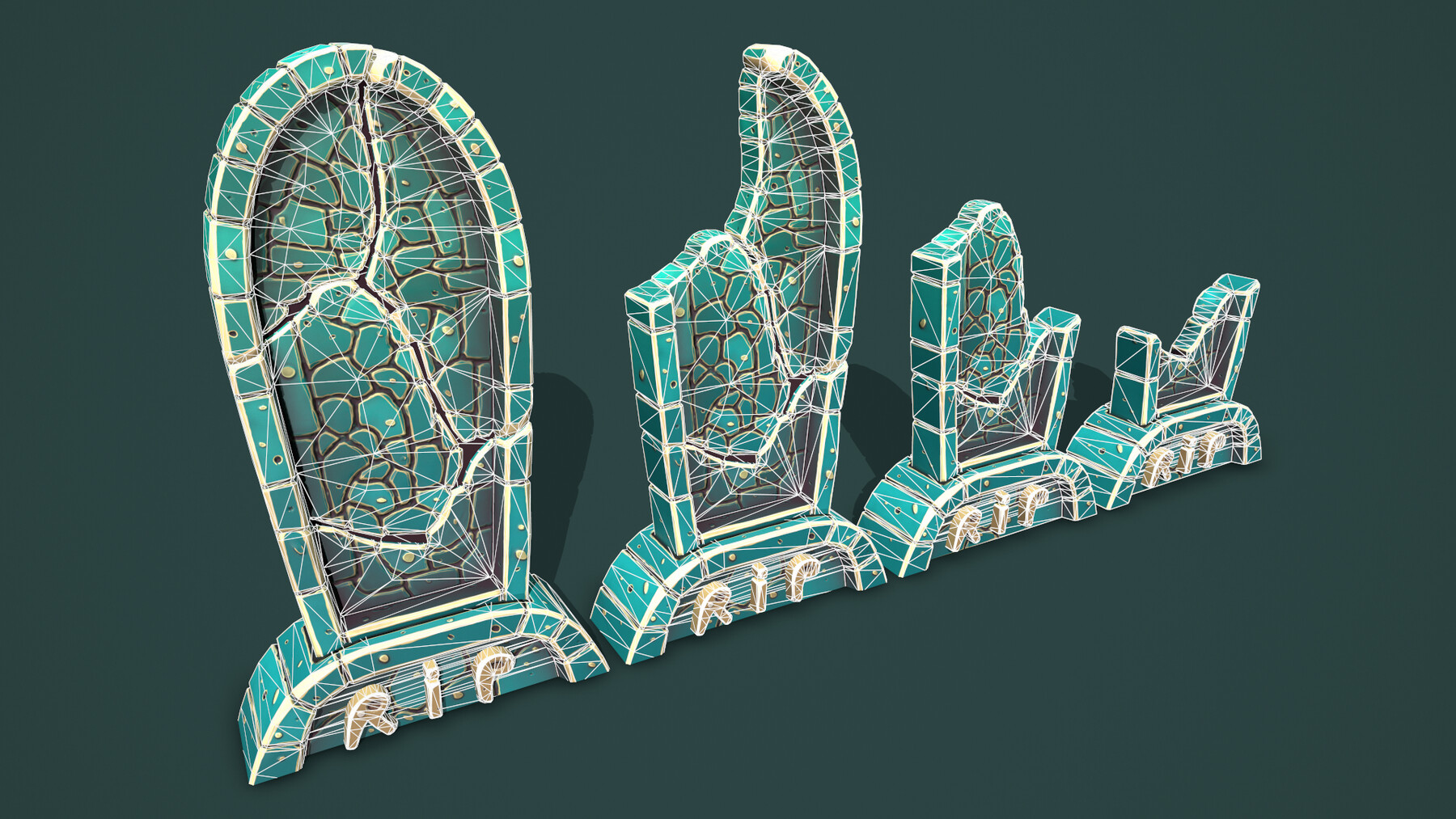 ArtStation - Gravestone rounded | Game Assets