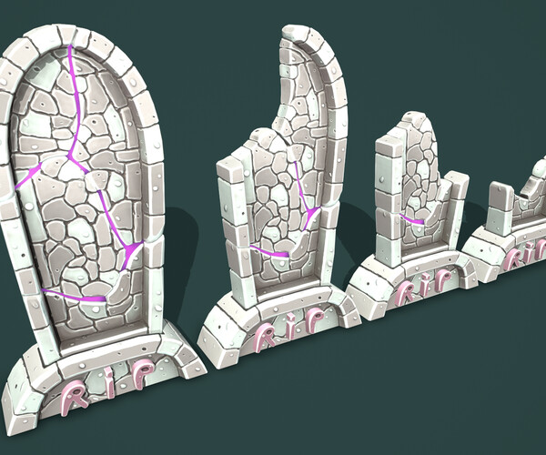 ArtStation - Gravestone rounded | Game Assets