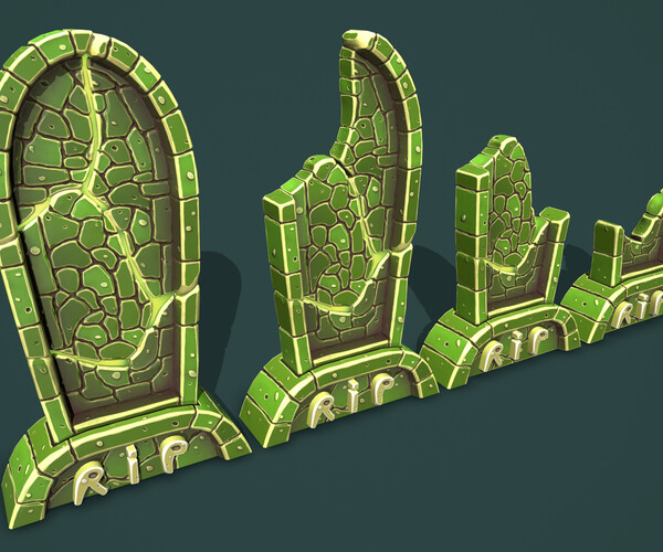 ArtStation - Gravestone rounded | Game Assets