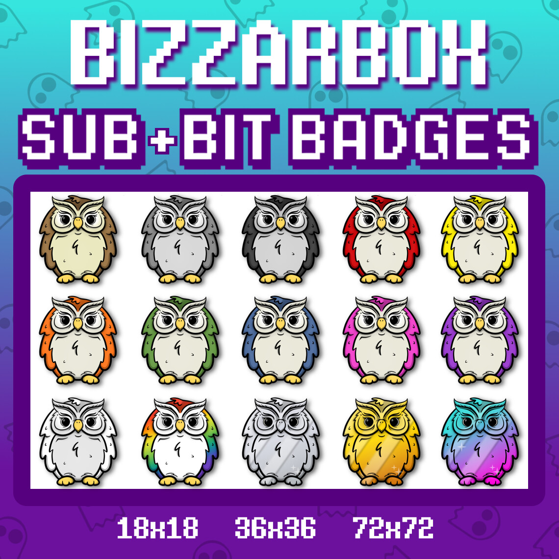 ArtStation - Twitch Sub Badges: Owls | Artworks