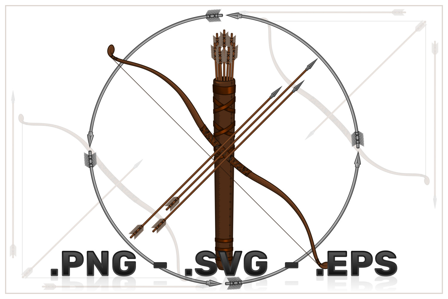 ArtStation - Bow And Quiver Arrow Vector Design | Artworks