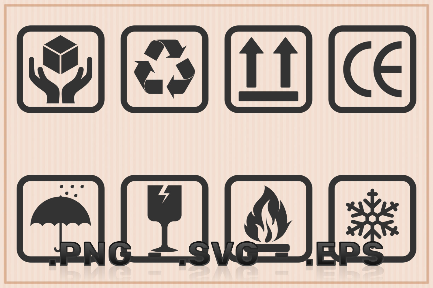 ArtStation - Vector Design Cardboard Box With Packaging Symbols | Artworks