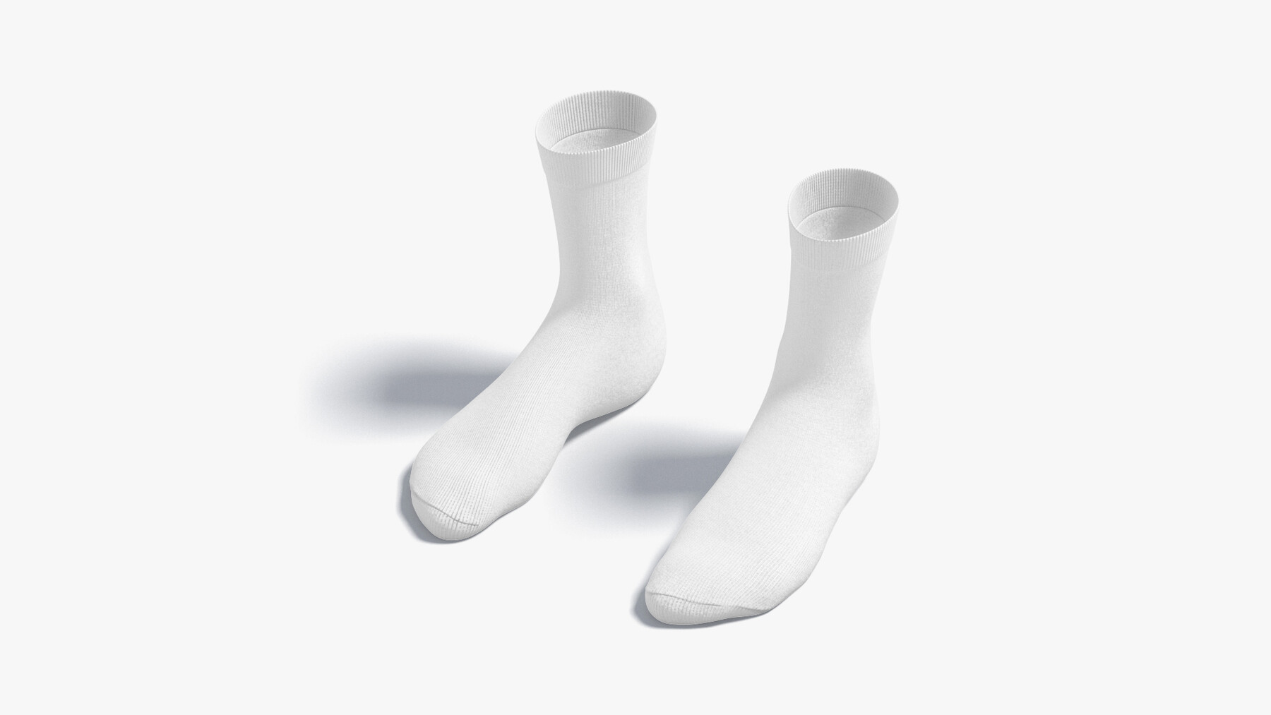 ArtStation - White Long Socks - fabric sox pair | Resources