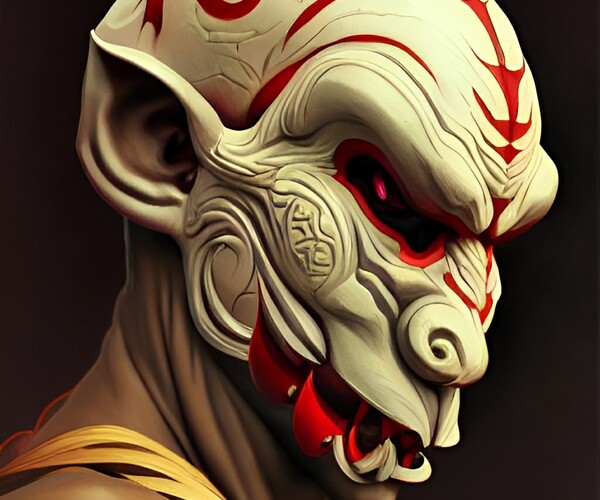 ArtStation - 0020 Oni Mask 158jpg wonder pack | Game Assets